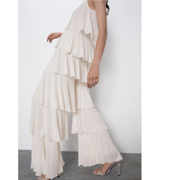 Zara | Tops | Zara Ruffled Knit Top Pants Coord Set | Poshmark